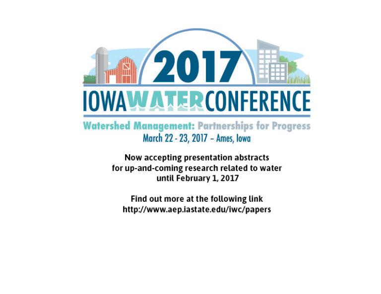 Current Research track now open for the 2017 Iowa Water Conference ...